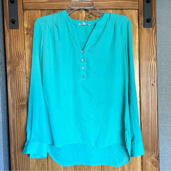 Pleione | Tops | Turquoise Long Sleeve Blouse | Poshmark